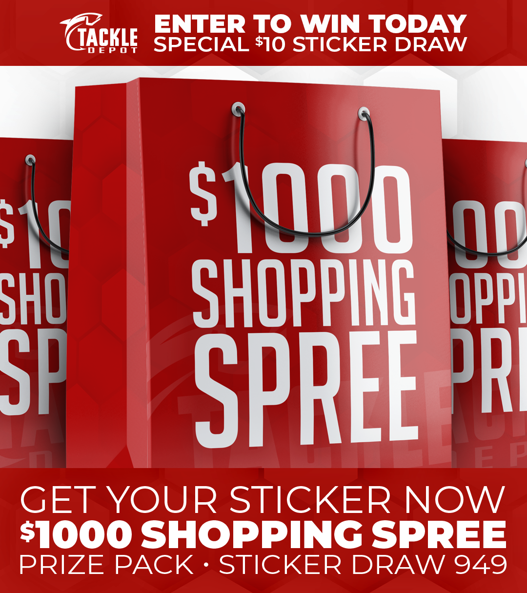 Tackle Depot Sticker Draw 949 - Tackle Depot