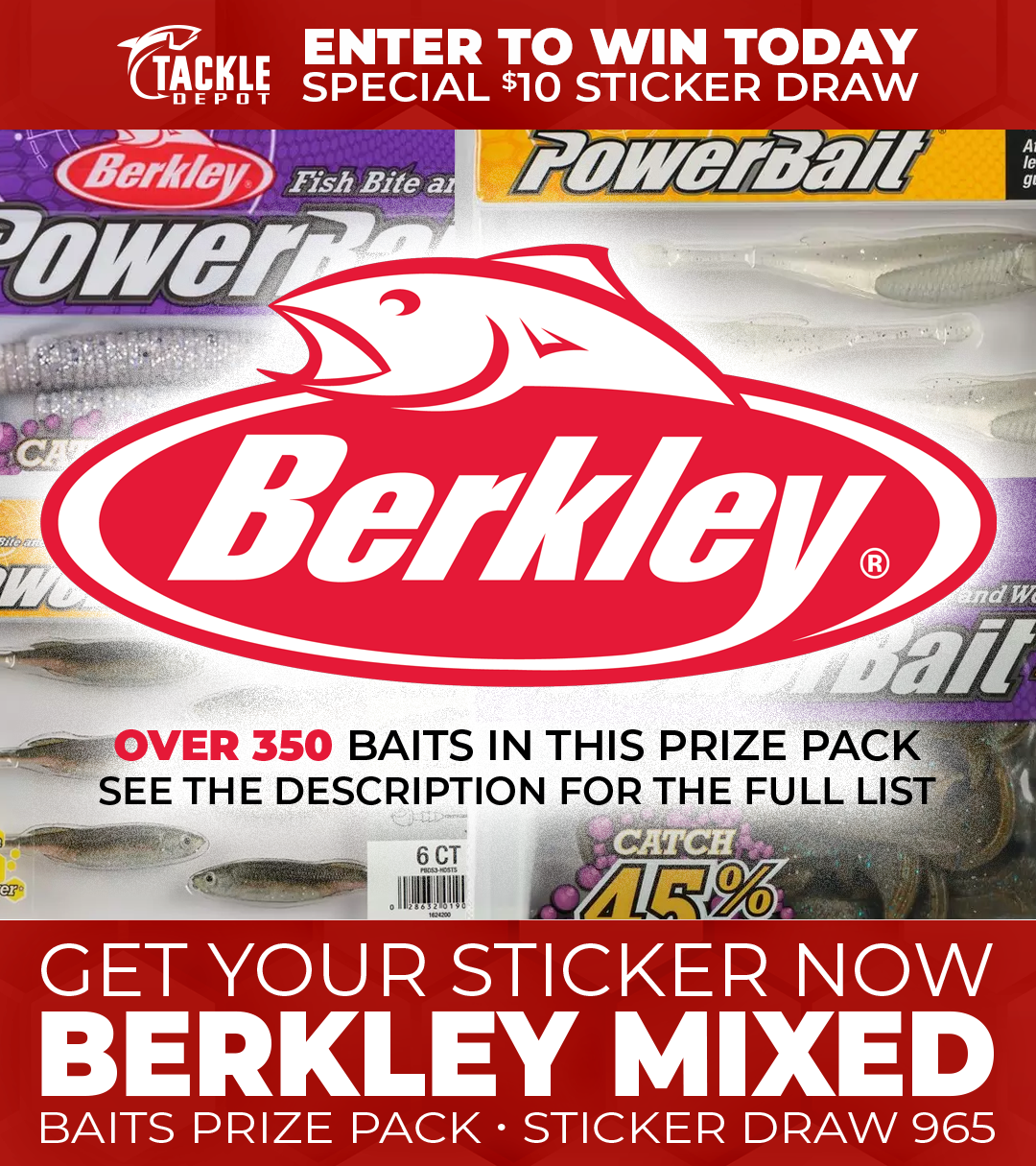 Tackle Depot Sticker Draw 965 - Tackle Depot